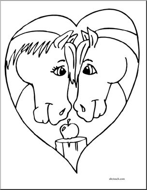 Coloring Page: Valentines (set 2, 5 pages) – Abcteach