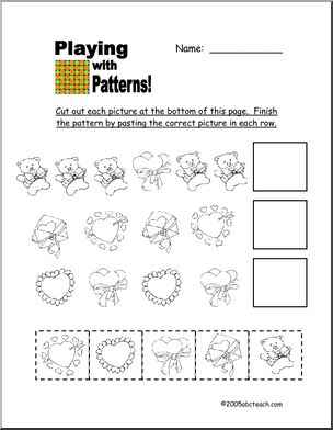 Patterns: Valentine’s Day (primary) – Abcteach
