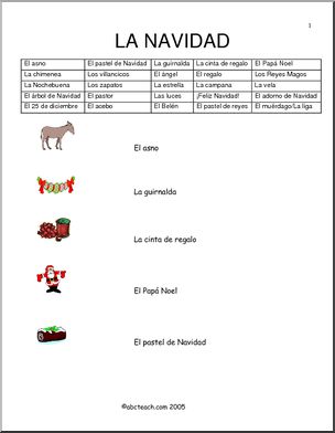 Vocabulario: La Navidad – Abcteach
