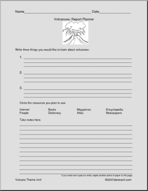Research and Report: Volcanoes – Abcteach