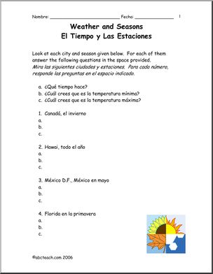 El clima/Weather – Abcteach