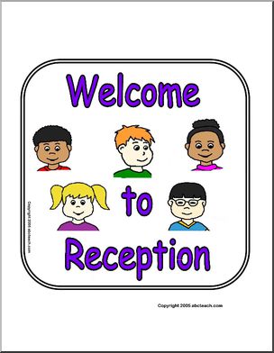 Sign: Welcome to Reception (UK ) – Abcteach