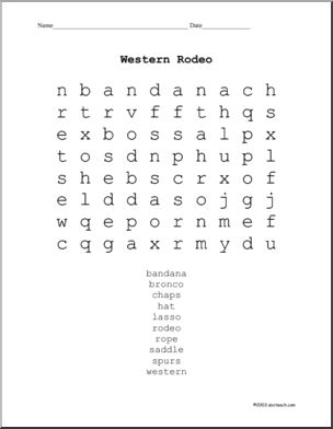 Cowboys/Rodeo – Page 5 – Abcteach