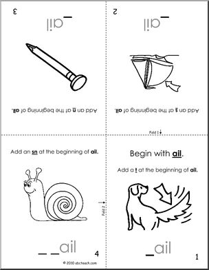 ail Words Blank Booklet (foldable) (b/w) (k-1) Words from Words – Abcteach