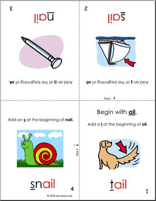 ail Words Booklet (foldable) (color) (k-1) Words from Words – Abcteach