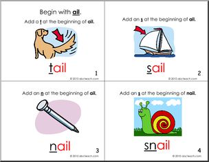ail Words Booklet (color) (k-1) Words from Words – Abcteach