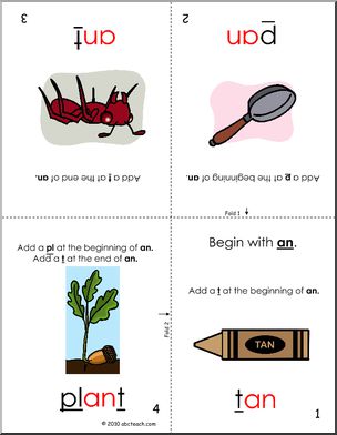 an Words Foldable Book (colored) (K-1) Words from Words – Abcteach