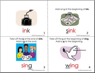 ing-ink Words Book (Color) (K-1) Words from Words – Abcteach