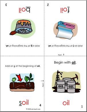 oil Words Booklet (color) (foldable) (k-1) Words from Words – Abcteach