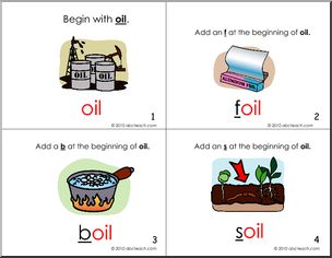 oil Words Booklet (color) (k-1) Words from Words – Abcteach