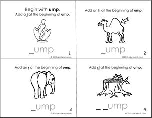 Activity Sheet of ump Words (primary) Words from Words – Abcteach