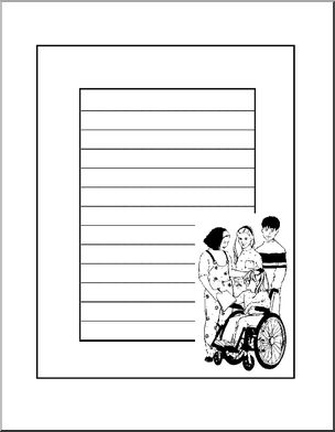 Border Paper: Children with wheelchair (elementary) – Abcteach