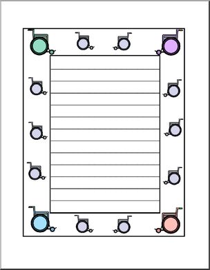 Border Paper: Wheelchair Race (elementary) – Abcteach