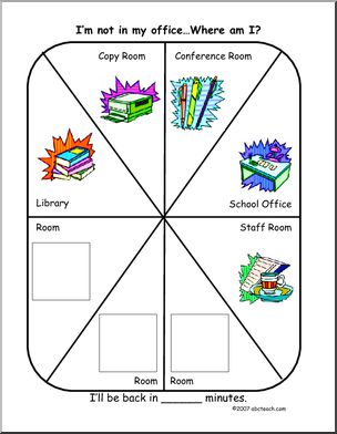 Where are we? Room Chart 12 – Abcteach