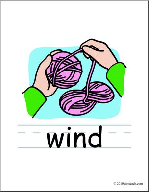 Clip Art: Basic Words: Wind 2 Color (poster) – Abcteach