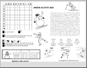 Rebus: Nature in Winter Flashcards (b/w) – Abcteach