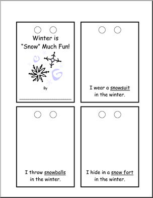 Coloring Page: Write and Color “Build a Snow Fort” (ESL) – Abcteach