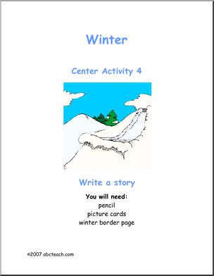 Winter – Picture Prompt Learning Center – Abcteach