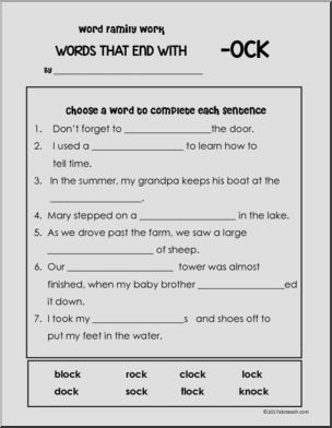 Word Endings – Abcteach