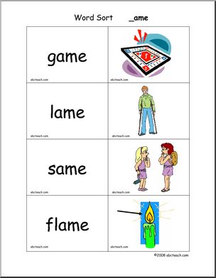 -ar Words’ Word Sort Center – Abcteach