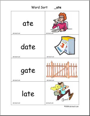 Word Family Word Sorts – Page 2 – Abcteach