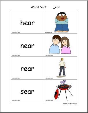 -atch Words’ Word Sort Center – Abcteach
