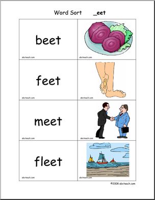 Word Family Word Sorts – Page 2 – Abcteach