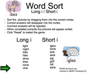 Interactive: Notebook: Phonics: Letter “I” (Sort) – Abcteach