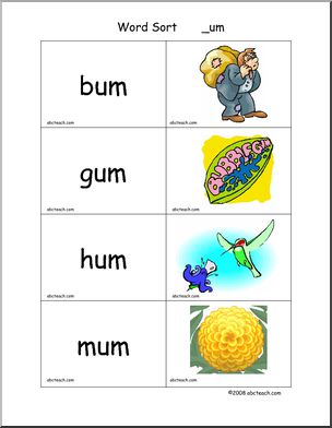 Word Family Word Sorts – Abcteach