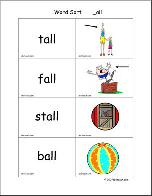 -ail Words’ Word Sort Center – Abcteach