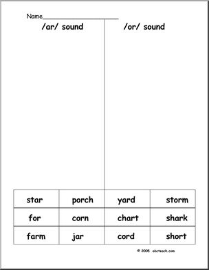 Phonics & Spelling (_all/_ell)’ Word Sort – Abcteach