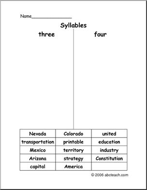 Syllables – Page 2 – Abcteach
