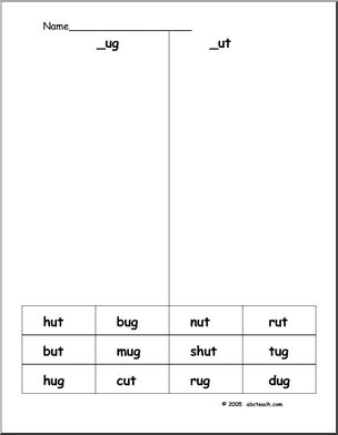 -um Words’ Word Sort Center – Abcteach