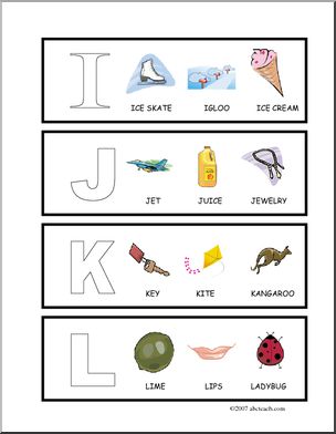 Word Strips with Pictures – Page 2 – Abcteach