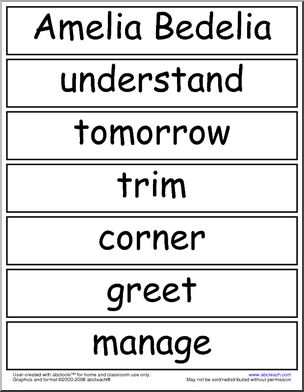 Book – Merry Christmas, Amelia Bedelia Word Wall – Abcteach