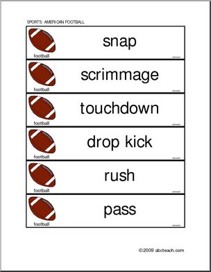 Football Word Wall – Abcteach