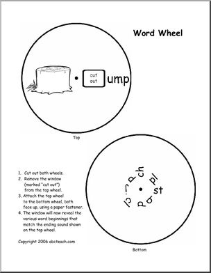 Word Wheel: UMP words – Abcteach