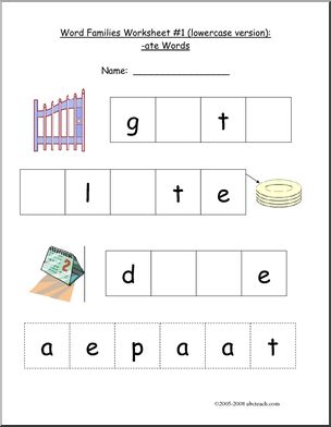 Word Family – ad words Worksheet – Abcteach