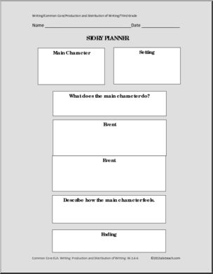 Common Core: Writing Production and Distribution Template (grade 3 ...