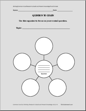 Common Core: Writing: Research to Build and Present Knowledge (grade 4 ...