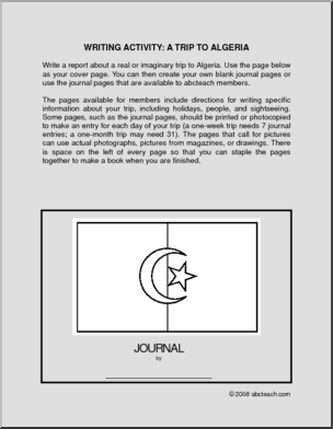 A Trip to Algeria (elem/upper elem) – cover only Writing Activity ...