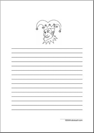 Writing Paper: Jester (elem) – Abcteach