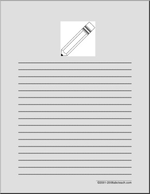 Writing Paper: Pencil (elementary) – Abcteach