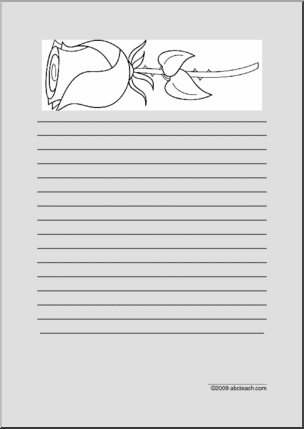 Writing Paper: Rose (upper elem) – Abcteach