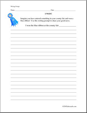 Writing Prompt: Blue Ribbon (elem/ upper elem) – Abcteach