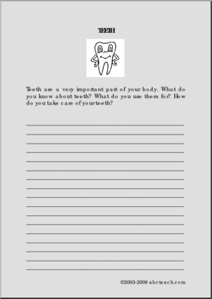 Writing Prompt: Teeth – Abcteach
