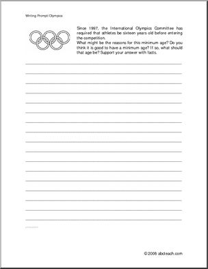 Writing Prompt: Olympics – Minimum Age – Abcteach