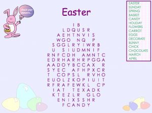 Interactive: Notebook: Word Search–Happy Easter–Egg – Abcteach