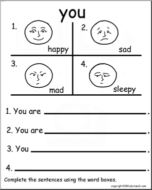 Beginning Writing Practice, Set 20a (you) – Abcteach